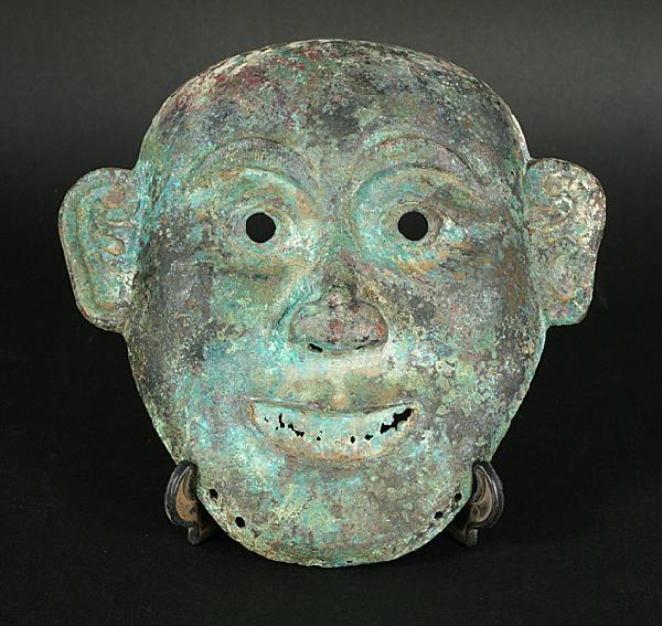 Antique Chinese Shang Dynasty Bronze Mask