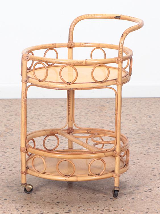 Rattan Bar Carts, Tea Carts & Cellarettes for Sale at Auction