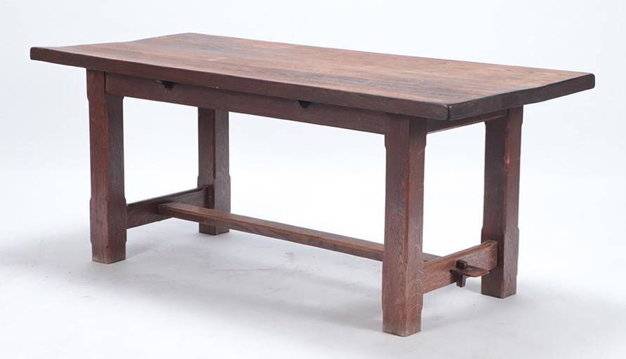 ARTS AND CRAFTS STYLE OAK SLAB TOP TABLE C 1920 (#2034) on Jan 18, 2023 ...