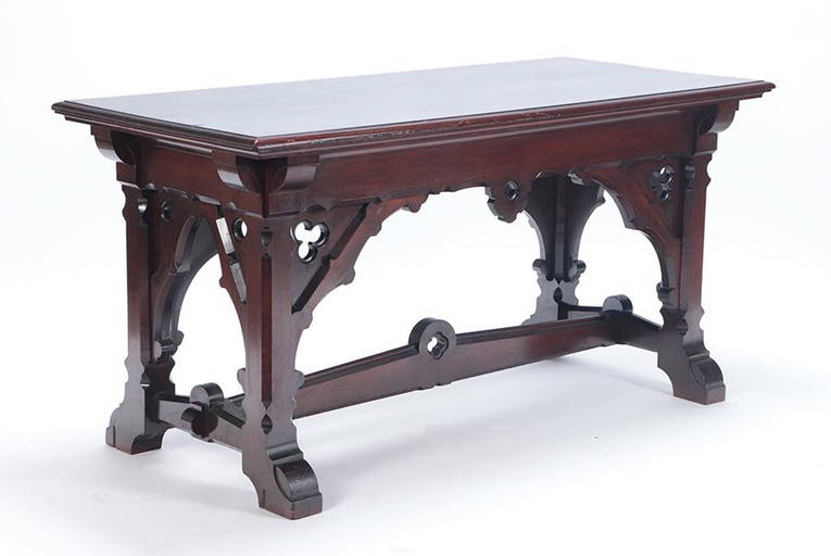 WALNUT MODERN GOTHIC STYLE TABLE ATTRIBUTED TO (#3030) on Jan 19, 2023 ...