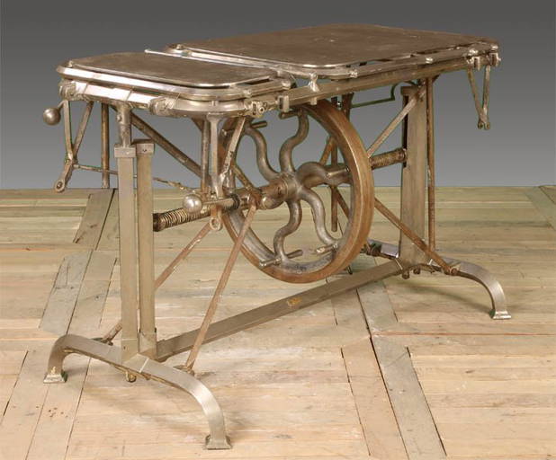 Vintage Industrial Metal Mechanical Table
