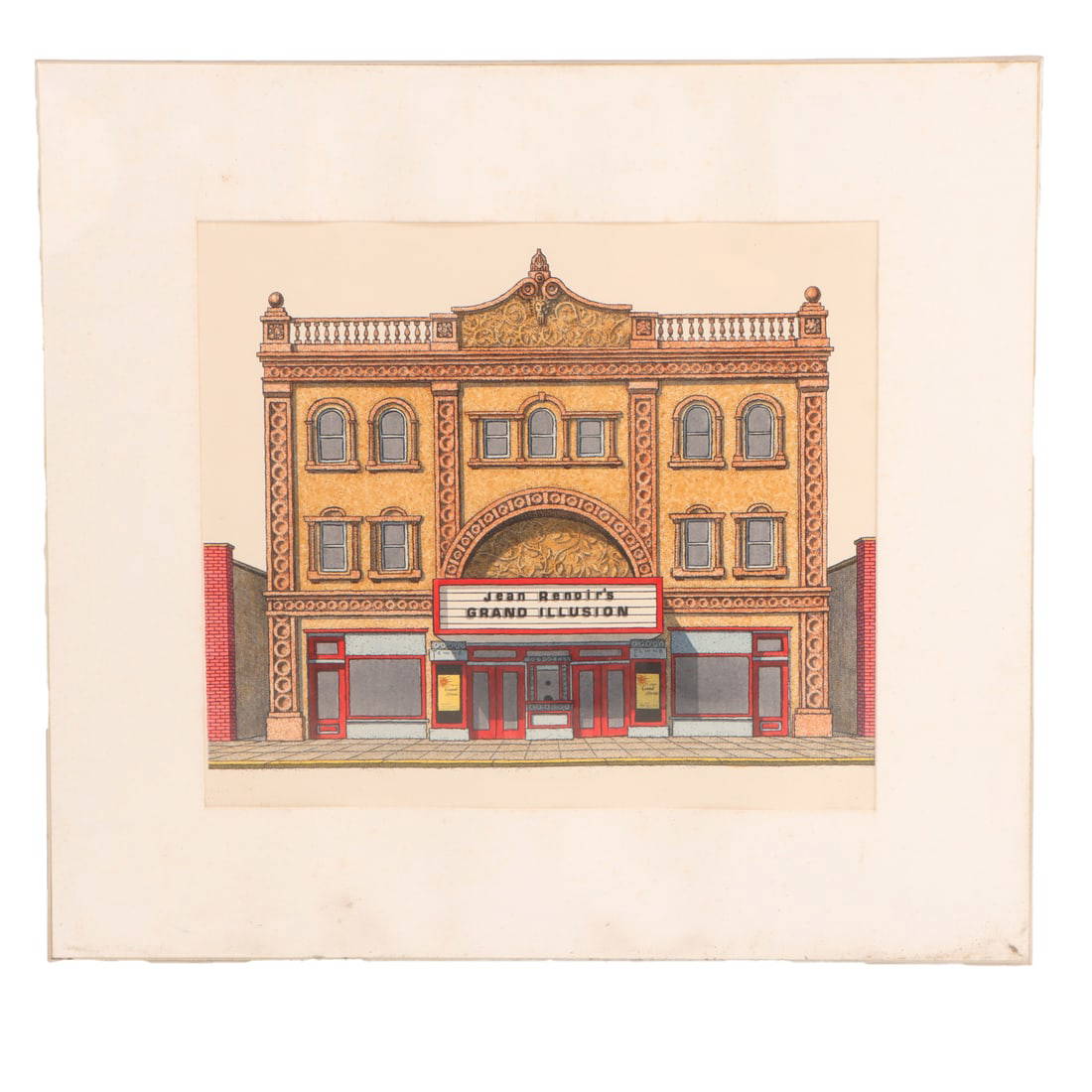 Allen Koss (american 1931-1998) "grand Illusion" Ink And Watercolor On ...