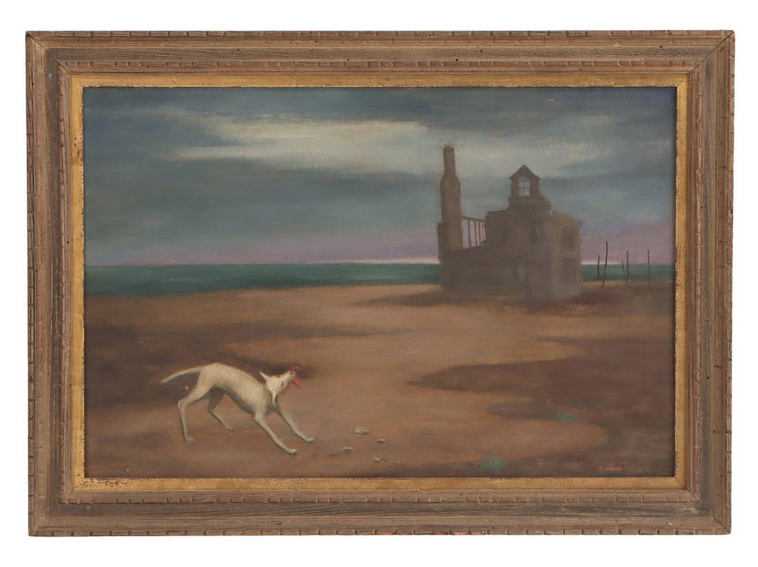 Allen Koss (american 1931-1998) "red Herring" Tempera And Oil On Panel ...