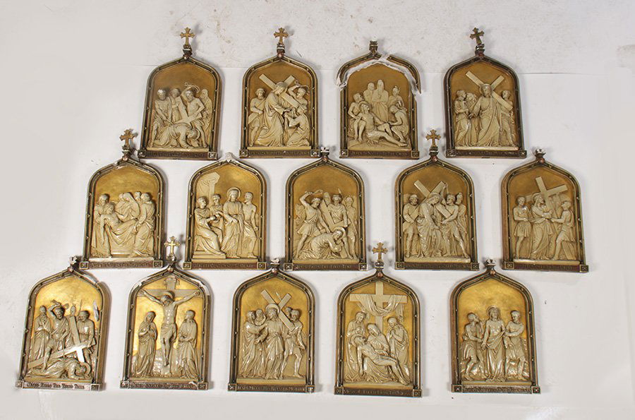 LOT OF 14 CAST PLASTER STATIONS OF THE CROSS 1910 - Feb 07, 2015 ...
