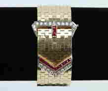 18K Gold, Lapis, And Ruby Cable Bracelet - May 31, 2022 | Akiba ...