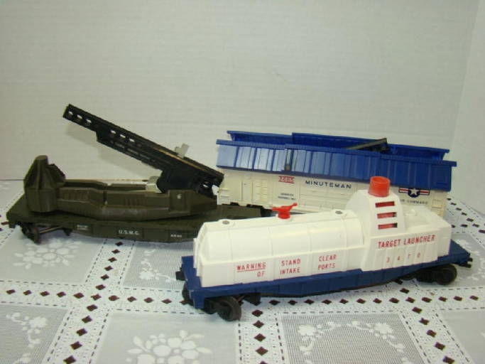 3 Lionel Rocket Launcher Cars