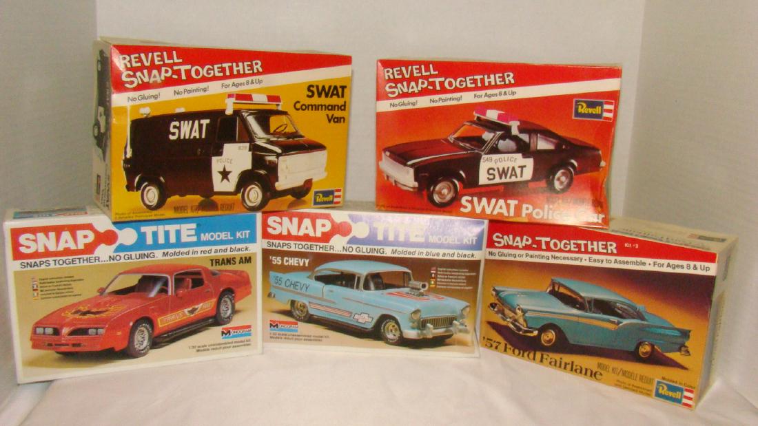 Five Snap Together Model Cars