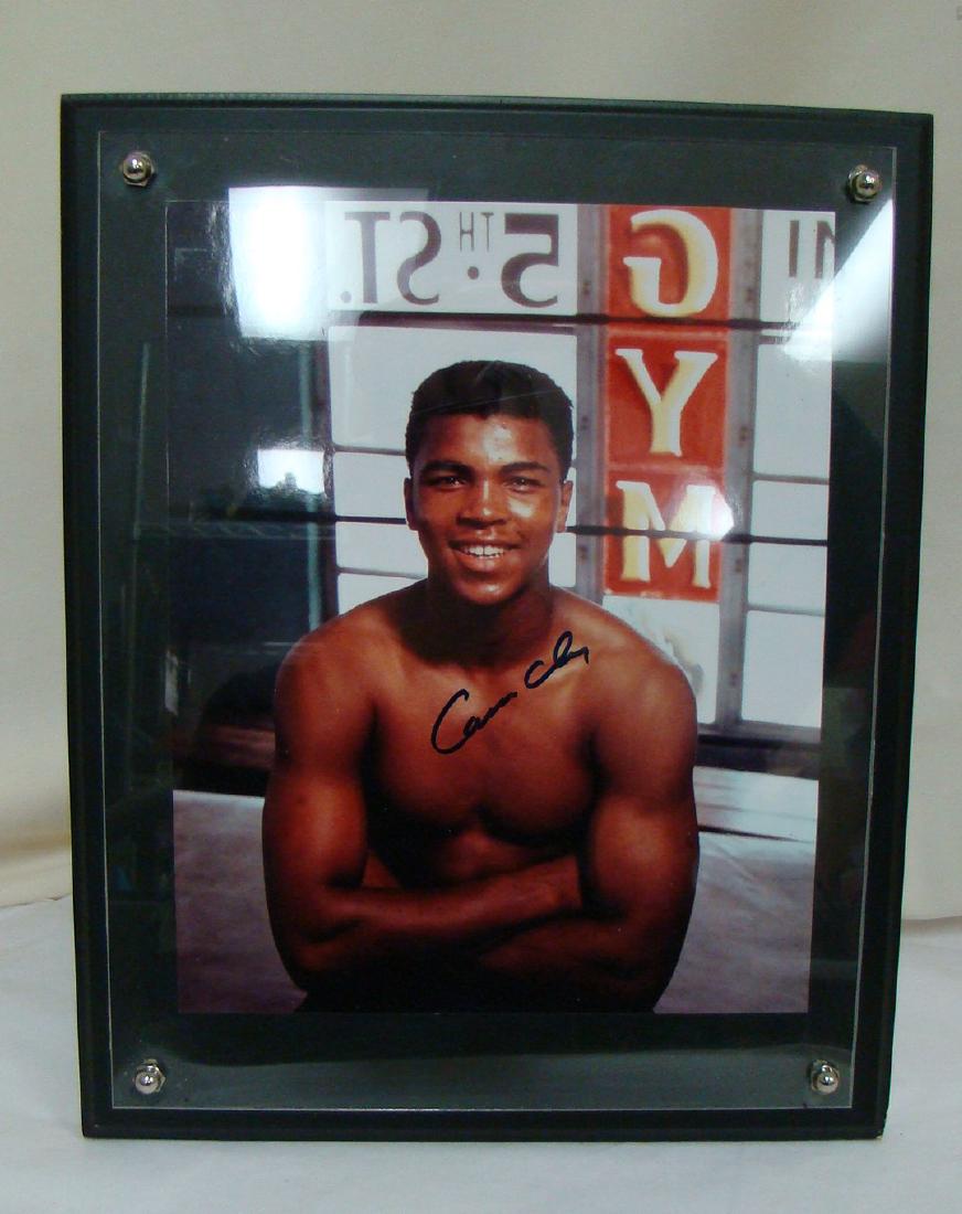 SIGNED CASSIUS CLAY PHOTO AT 5TH STREET GYM