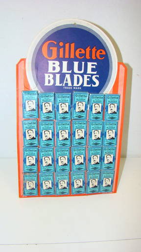 Counter Display Of Gillette Blue Blades 24 Blades