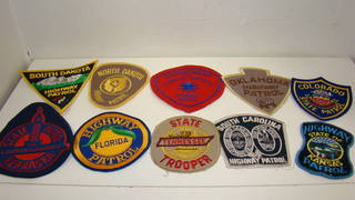 10 Various State Highway Patrol Patches