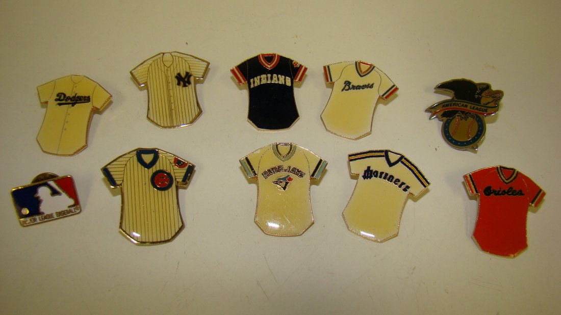 10 Various Mlb Jersey & Other Pins