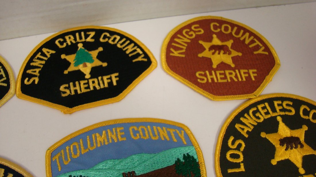 8 Ca County Sheriff's Shoulder Patches