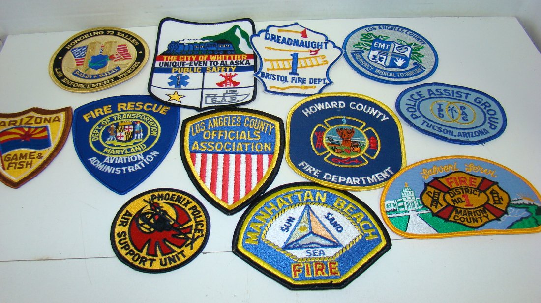 12 Various Law Enforcement Patches