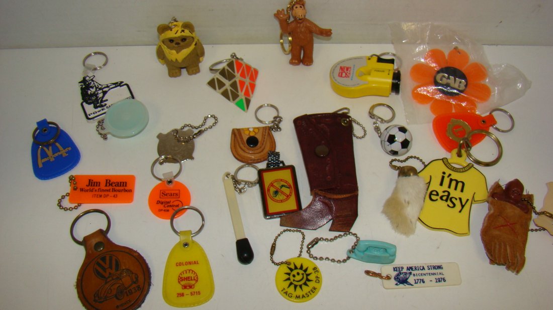 Various Vintage Advertising Key Chains