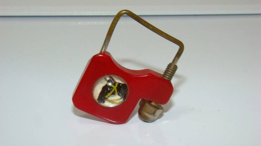 Vintage Red Bakelite Key Ring