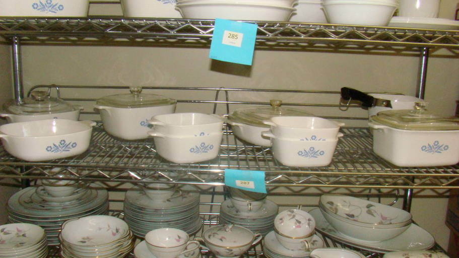 Shelf Various Corning Ware Baking Dishes