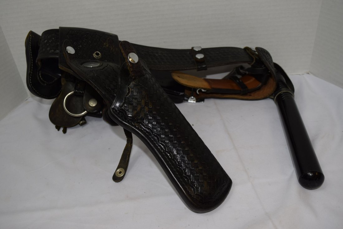Vintage Police Officers Leather Belt