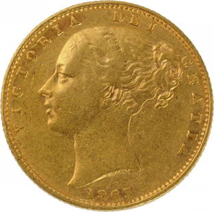 Regina Fid Def Britanniarum Gold Coin, And Chain