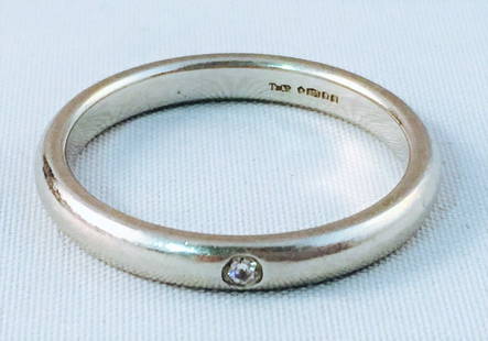 Tiffany Diamond Platinum Band Ring