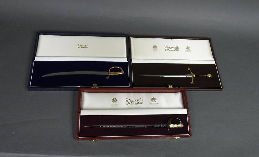 3 Miniature Wilkinson Swords