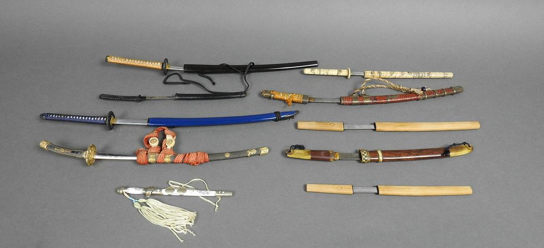10 Miniature Samurai Swords