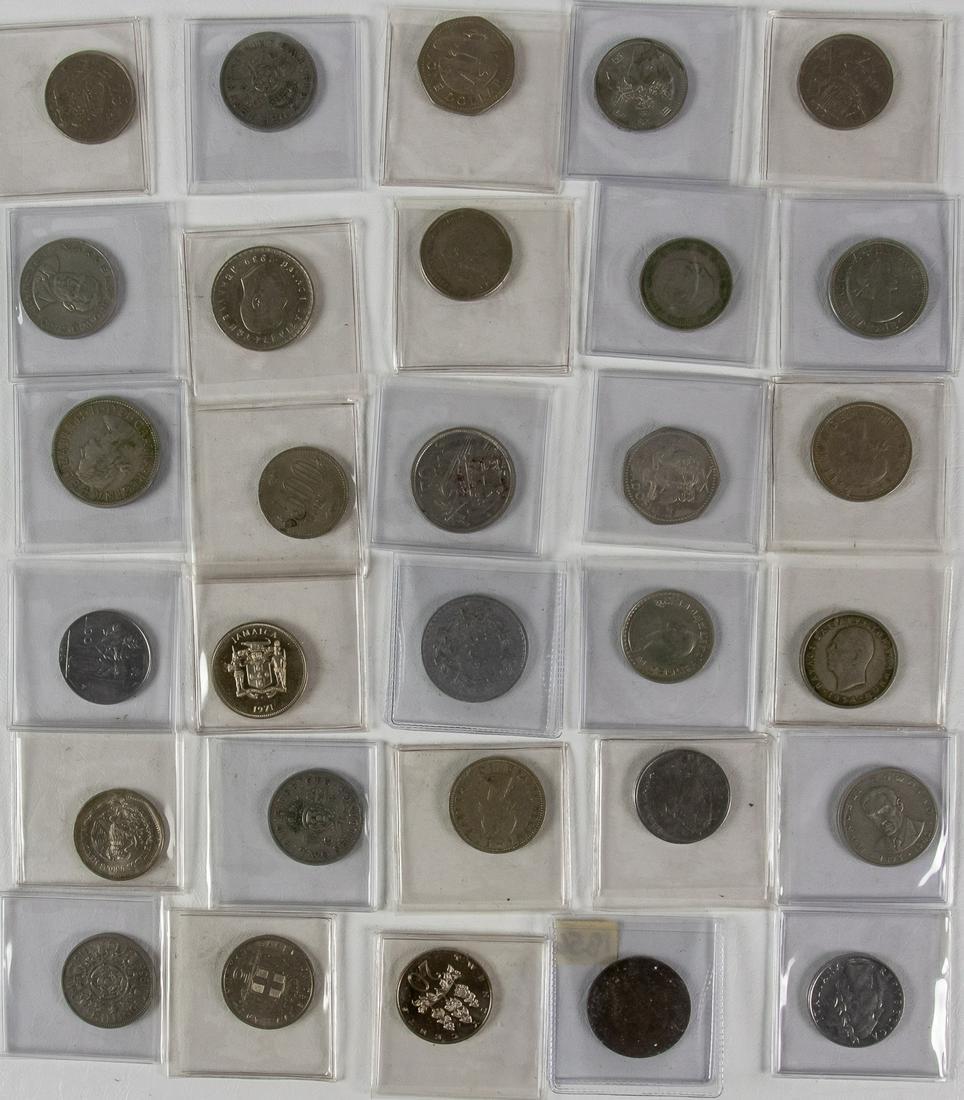 30 Assorted Coins And Tokens From Around The World