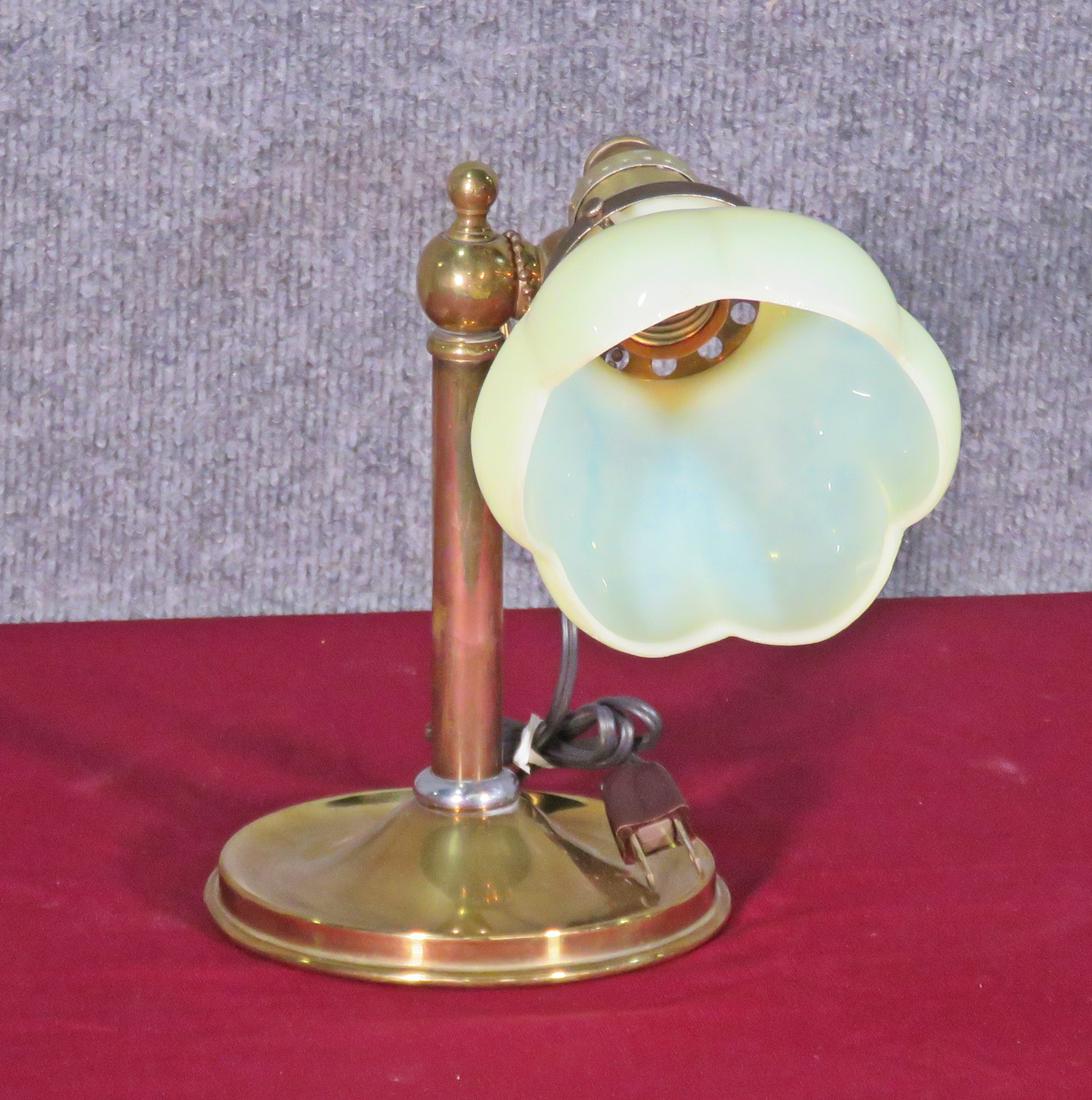 Signed Bradley & Hubbard Brass Lamp