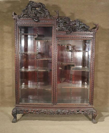 2 PIECE ASIAN BOOKCASE (#0377) on Dec 08, 2022 | SS Auction, Inc. in NJ