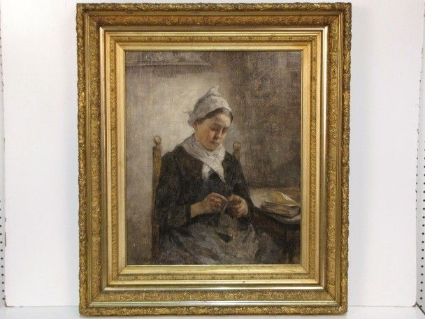 4: FREDERICK C. GOTTWALD PAINTING of a DUTCH GIRL