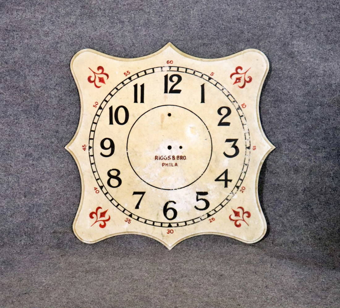 Marble Riggs & Bro Phila Clock Face Auction