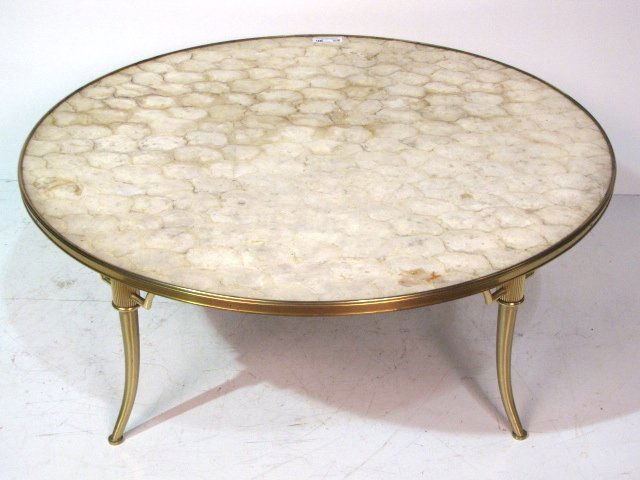 ROUND BRASS & CAPIZ SHELL COCKTAIL TABLE - Mar 25, 2013 | SS Auction ...