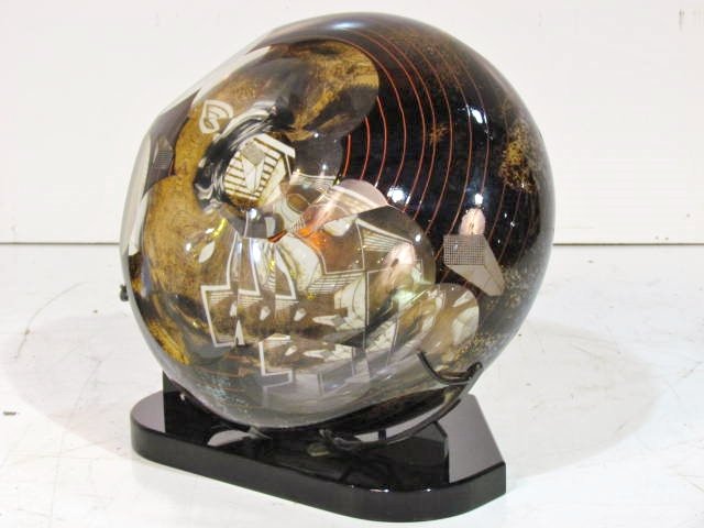 DAVID SCHWARZ ART GLASS SCULPTURAL BOWL