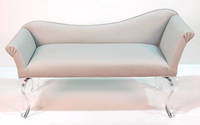 HOLLYWOOD REGENCY STYLE RECAMIER BENCH w/ LUCITE LEGS - Dec 02, 2013 ...