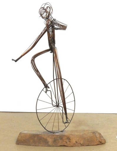 Larry Whidden Modern Copper Wire Sculpture
