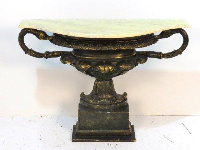 Neoclassical Style Urn Form Console Table