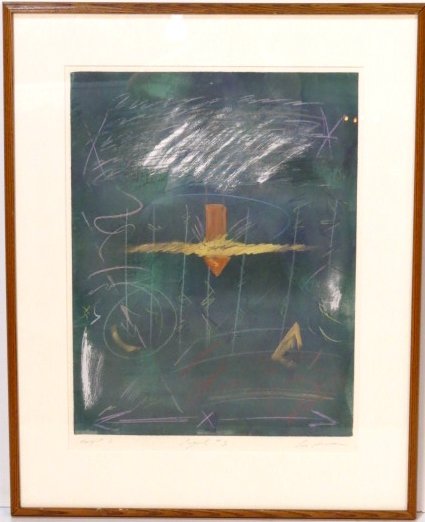 Lee Newman Modernist Monoprint Legend #3