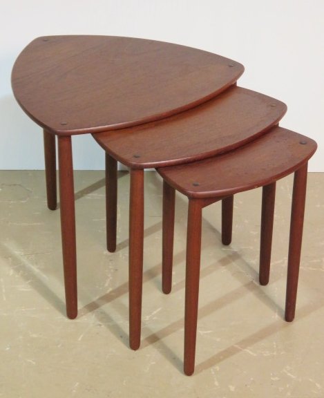 WILLY BECK DANISH MODERN TEAK NESTING TABLES