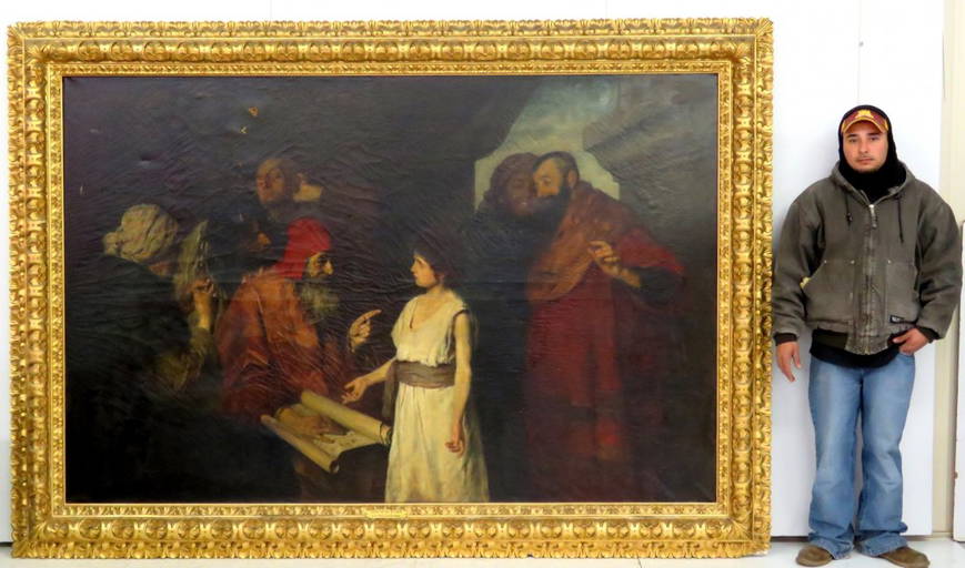 Ernst Zimmermann Oil Painting "christ In The Temple"