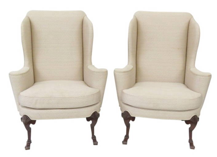 Pair BAKER WING CHAIRS - Oct 16, 2016 | SS Auction, Inc. in NJ