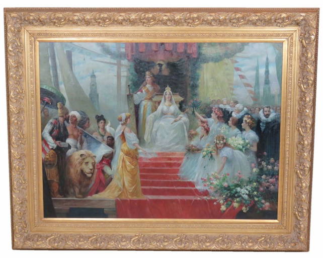 M.festing Oil Painting Coronation Of Queen
