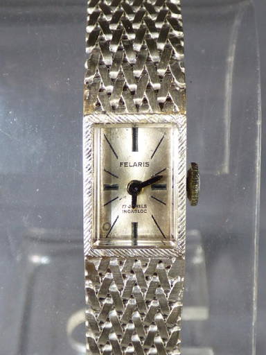 Ladies' 14 K White Gold Felaris Incabloc Watch