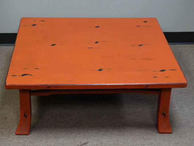 A Fine Japanese Negoro Lacquer Low Table