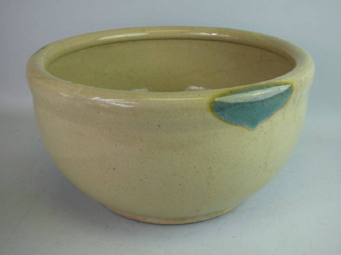 Large Japanese Ki Seto Pottery Bowl