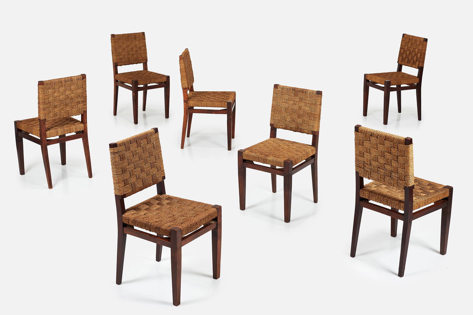 Adrien Audoux + Frida Minet (attrib.), Dining Chairs (6) Auction