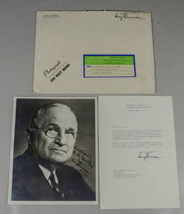 Harry S. Truman, Signed & Inscribed Etching