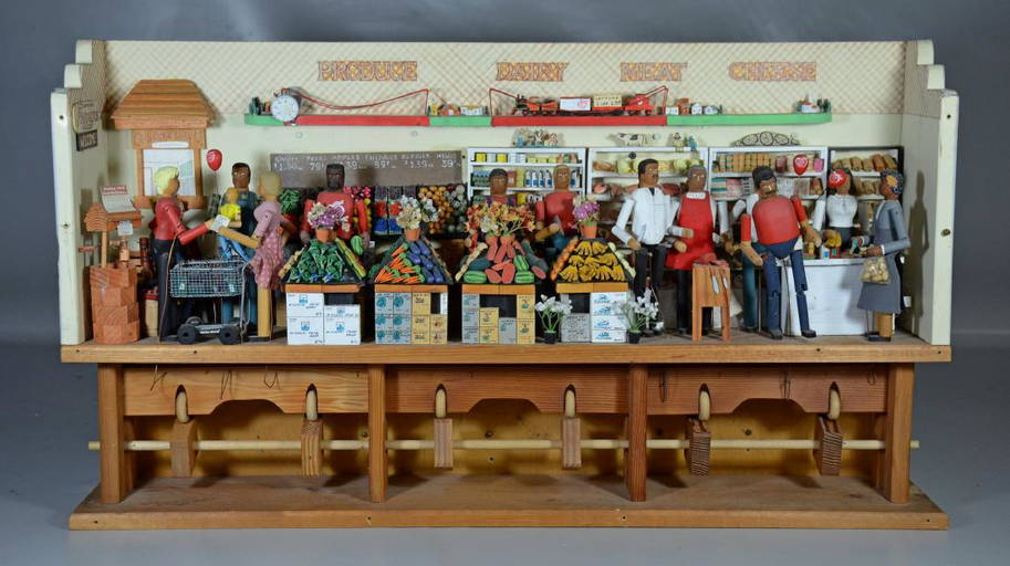 Jones &thompson, Carved & Painted Wood Automaton