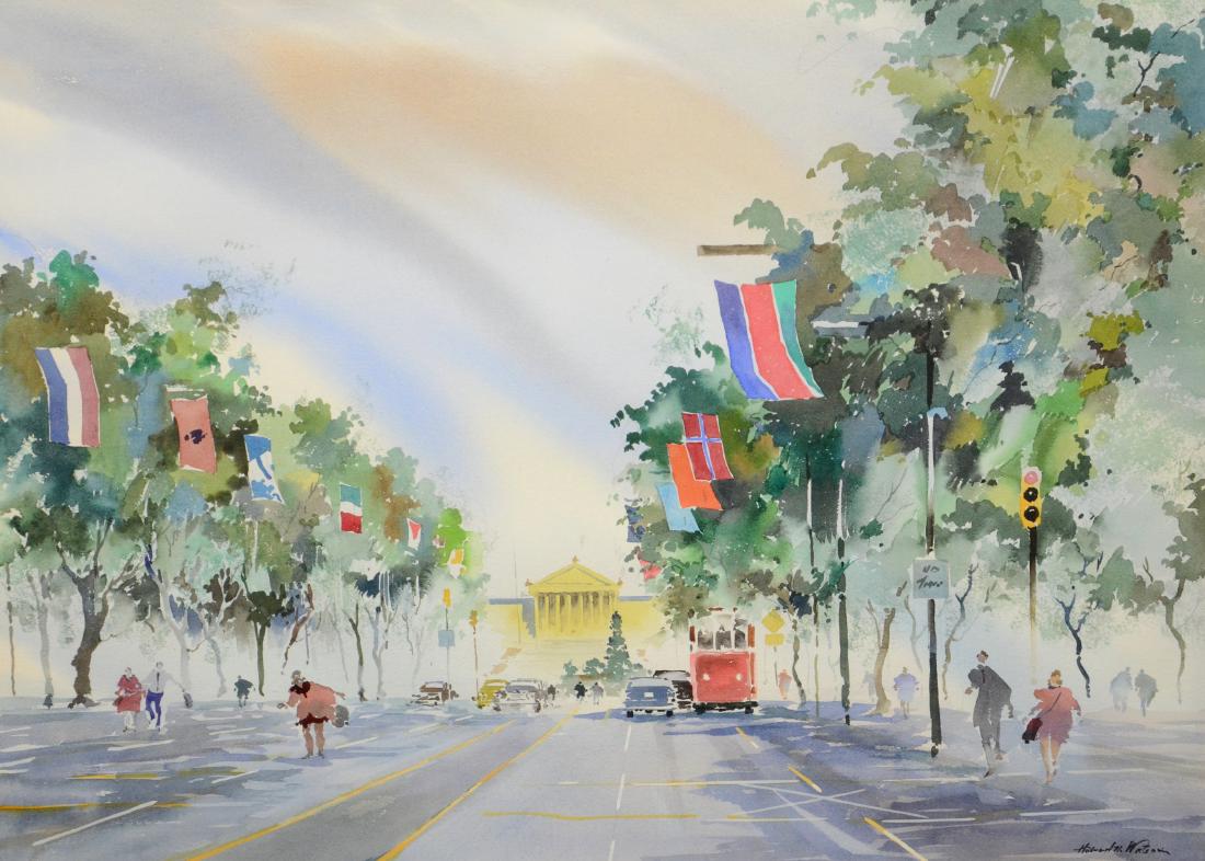 Howard N Watson Philadelphia cityscape, "Flags on the - Oct 24, 2017 ...