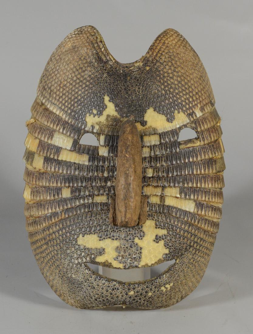 Mexican armadillo shell Huave mask, formed from full