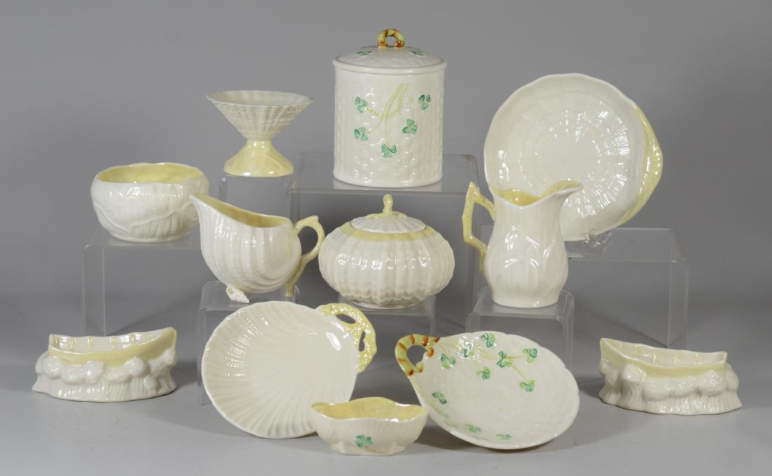 Willets Belleek Dragon Handled Pitcher