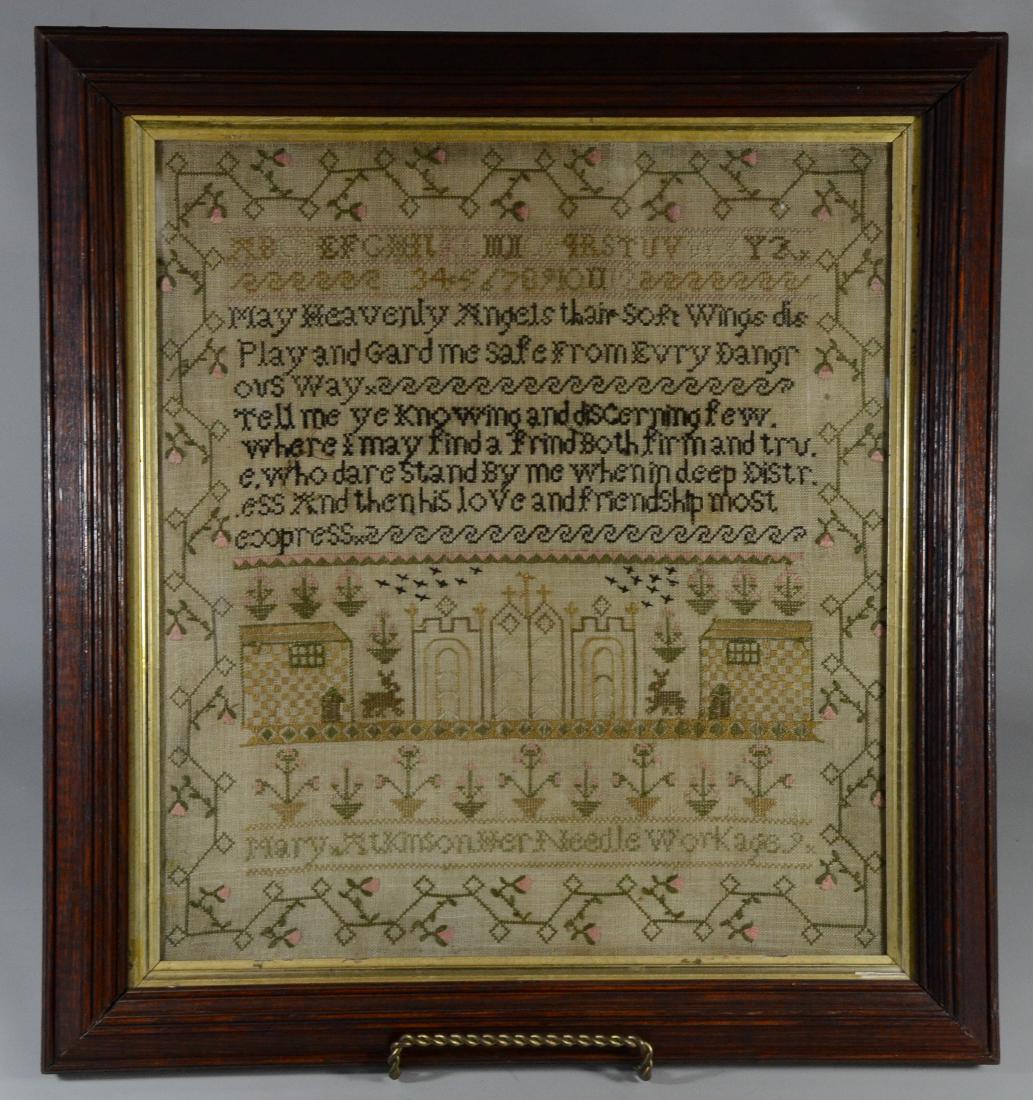 Mary Atkinson, Her Needlework Age 9